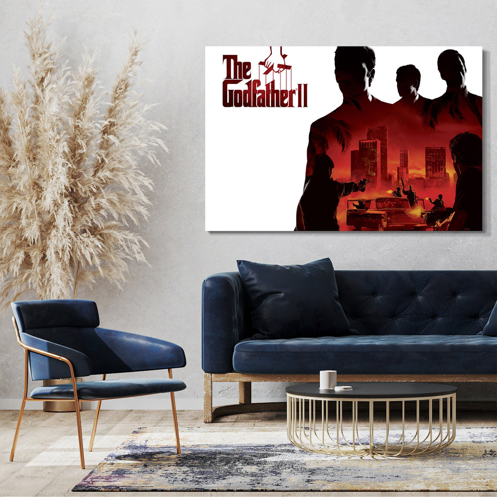 Leinwandbild Filmplakat Filmmotiv Der Pate zweiter Teil – Printed Paintings